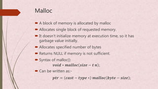 Dynamic memory allocation | PPTX | Operating Systems | Computer Software and Applications