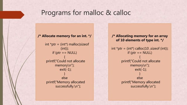 Dynamic memory allocation | PPTX | Operating Systems | Computer ...
