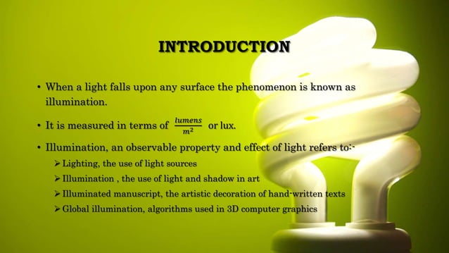 Ilumination schemes | PPTX | Physics | Science