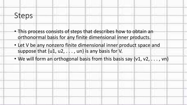 Gram Schmidt Process Pptx Physics Science 1175