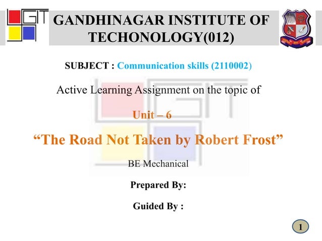 The Road Not Taken by Robert Frost | PPTX | Road Trips | Travel Type