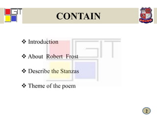 The Road Not Taken by Robert Frost | PPTX