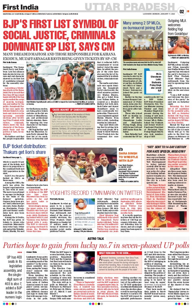 17012022 first india lucknow | PDF