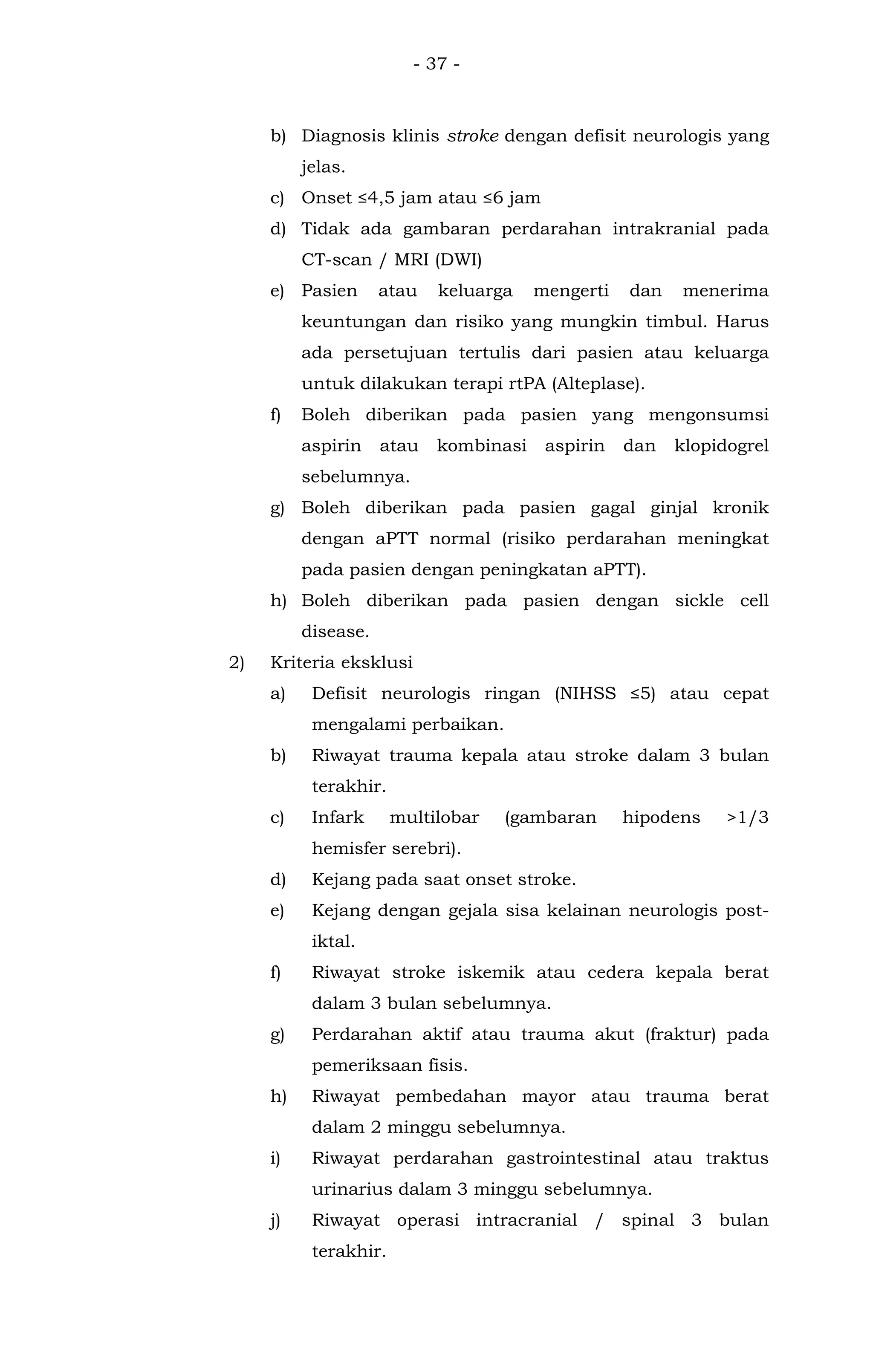 tatalaksana stroke - Panduan Pedoman kemenkes | PDF