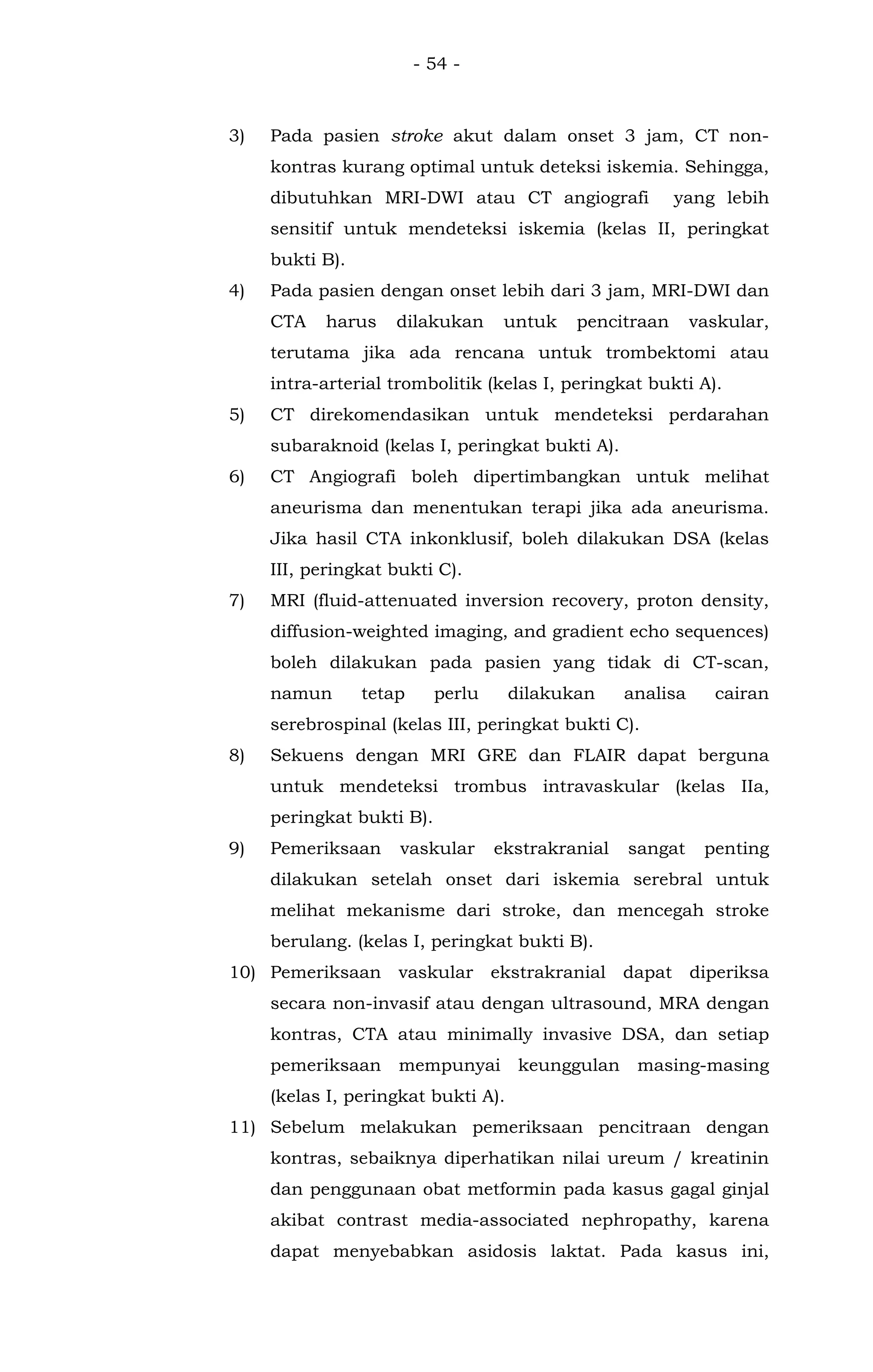 tatalaksana stroke - Panduan Pedoman kemenkes | PDF