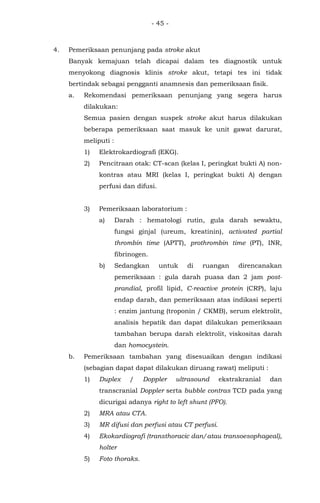 tatalaksana stroke - Panduan Pedoman kemenkes | PDF