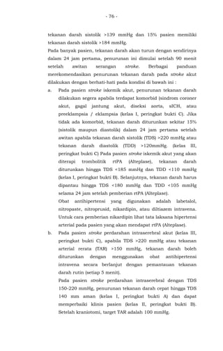 tatalaksana stroke - Panduan Pedoman kemenkes | PDF
