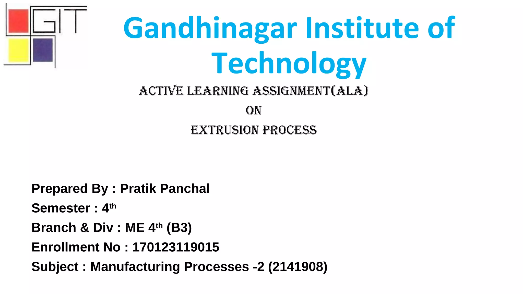 Extrusion processes | PPT