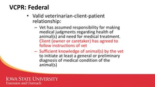 Dr. Chris Rademacher - Veterinary Feed Directives Are Here: What Have ...
