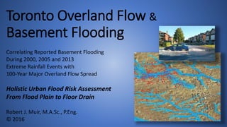 Toronto Overland Flow and Basement Flooding | PPTX