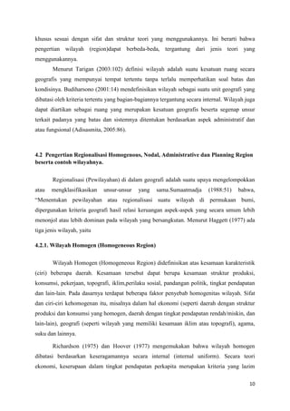 konsep region dan aplikasi regionalisasi | PDF