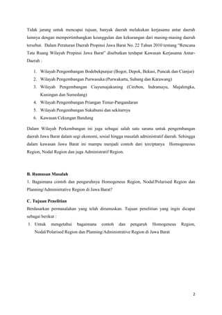 konsep region dan aplikasi regionalisasi | PDF