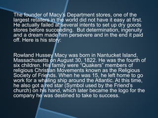 The story Macy's and how "firsts" make you successful | PPT