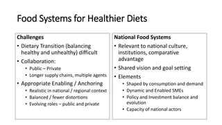 Food Systems for Healthier Diets | PDF