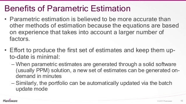 Parametric Estimation in a nutshell