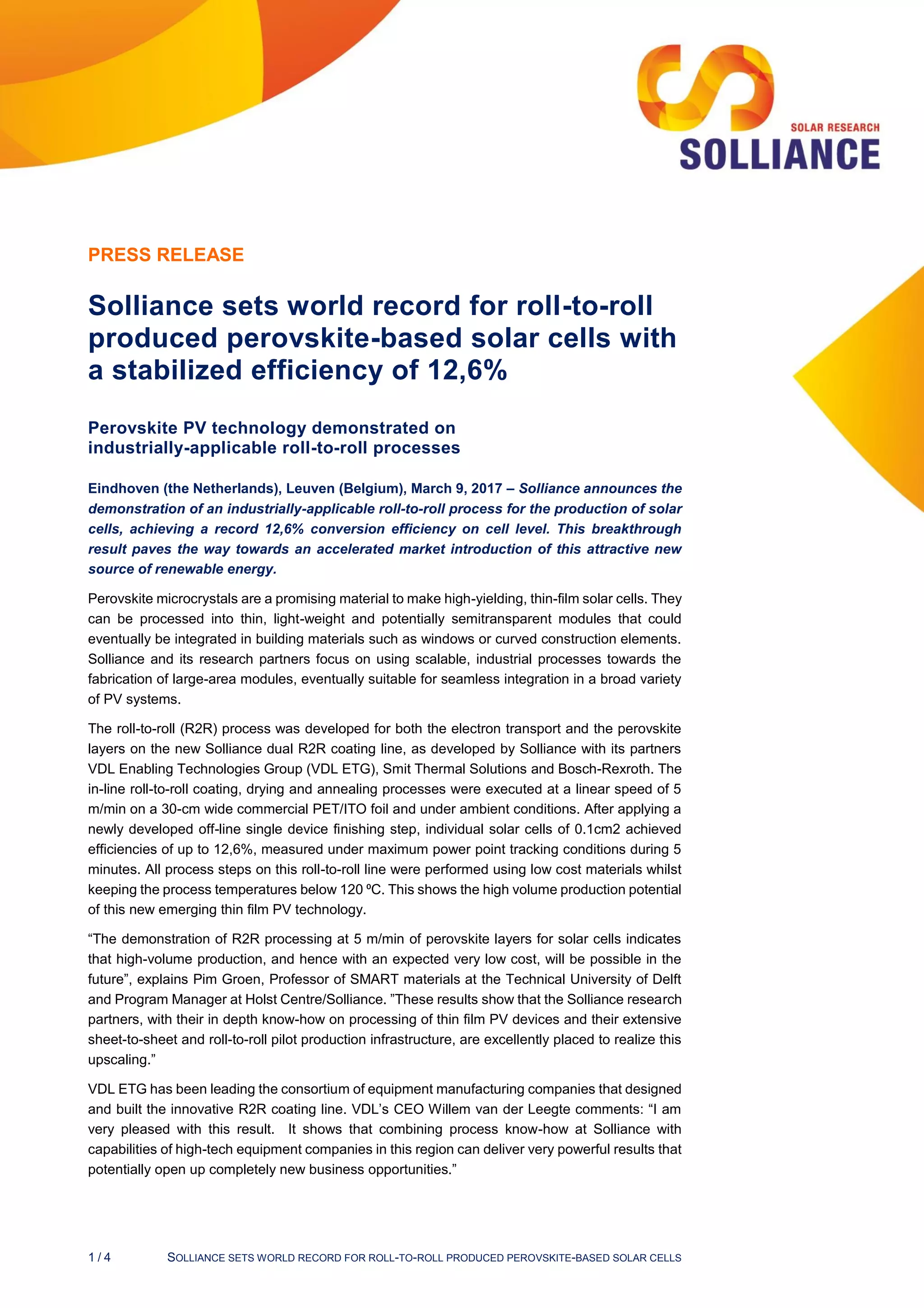 170309 press-release-world-record-r2 r-peroskite-solar-cells-en | PDF