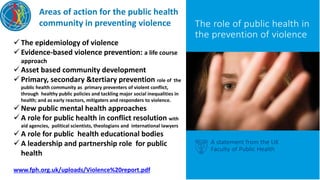 Preventing violence: a role for public health form global to local | PPTX