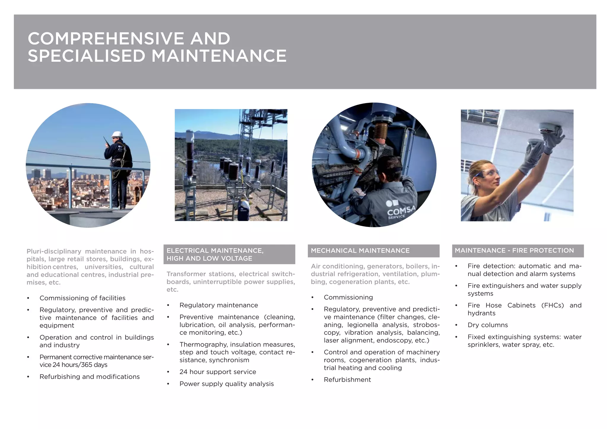 COMSA Service's brochure (anglès) | PDF