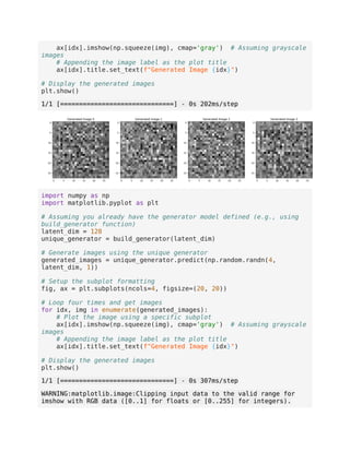 GANS Project for Image idetification.pdf | Graphics Software | Computer Software and Applications