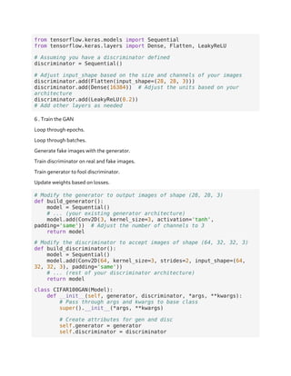 GANS Project for Image idetification.pdf | Graphics Software | Computer Software and Applications