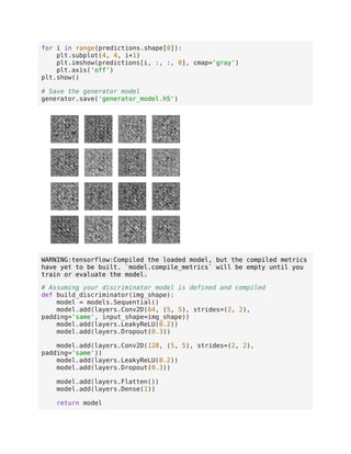 GANS Project for Image idetification.pdf | Graphics Software | Computer Software and Applications