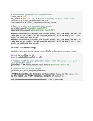 GANS Project for Image idetification.pdf | Graphics Software | Computer Software and Applications