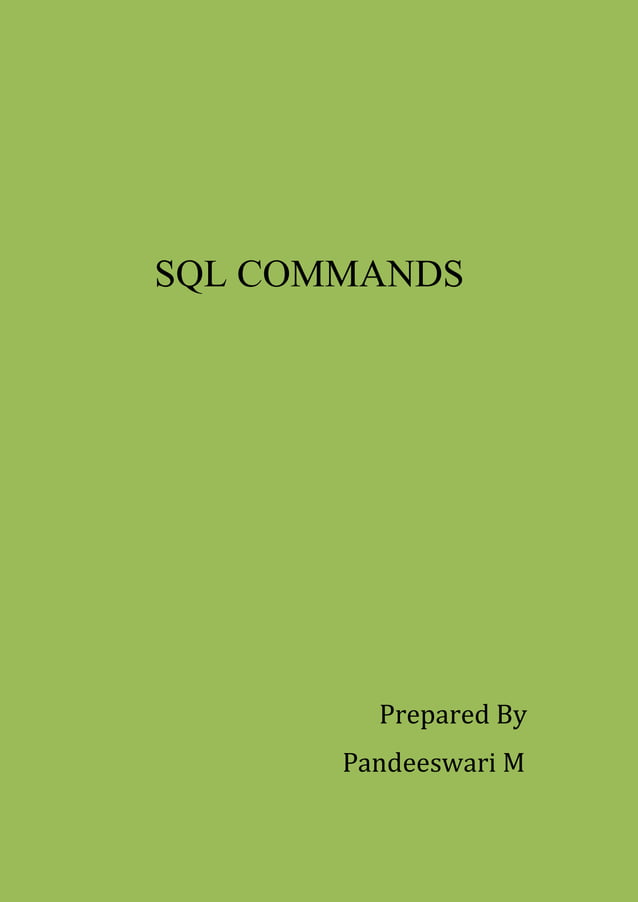 Cheat sheet SQL commands with examples and easy understanding | PDF