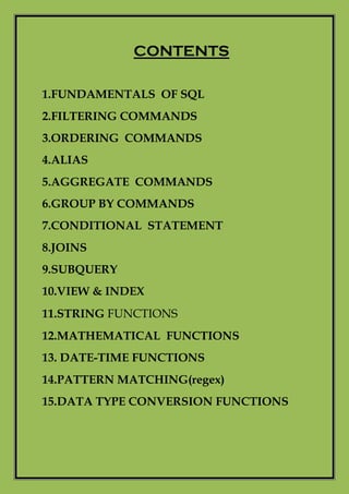 Cheat sheet SQL commands with examples and easy understanding | PDF