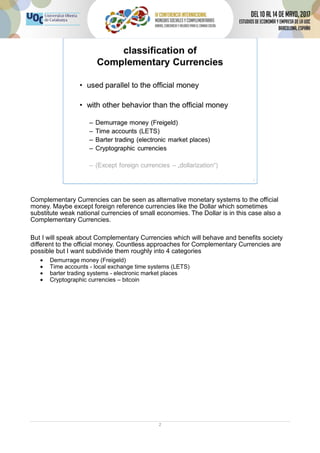 Model of a flexible exchange rate regime for Complementary currencies | PDF