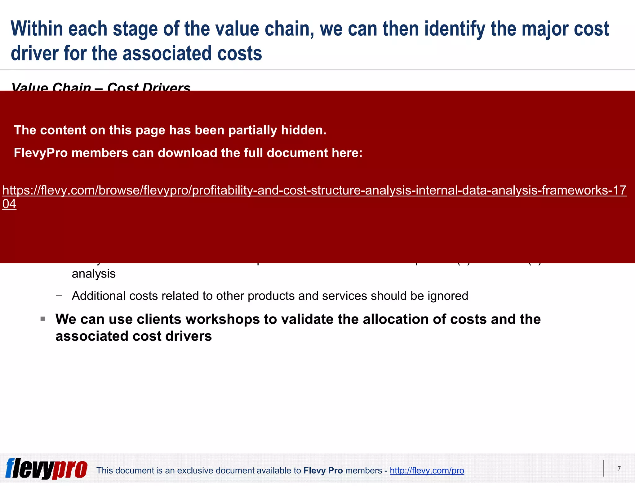 Profitability and Cost Structure Analysis: Internal Data Analysis ...