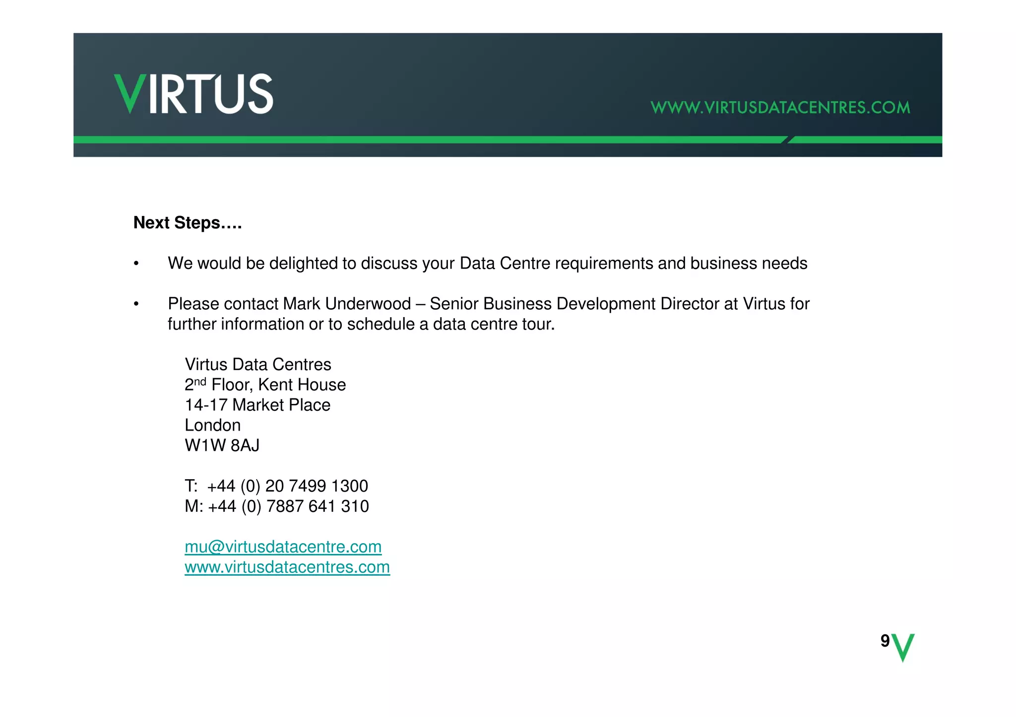 An Introduction to Virtus Data Centres | PDF
