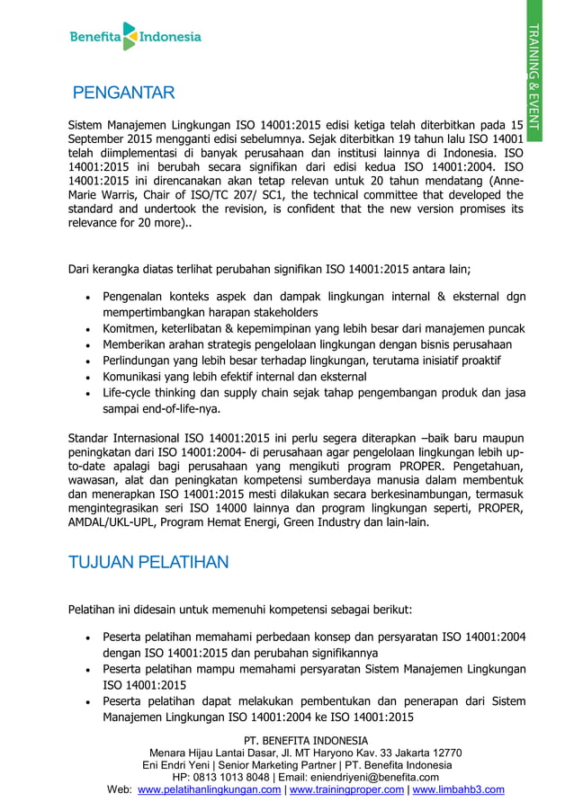 170403 proposal-inhouse-training-sml-iso-14001 | PDF