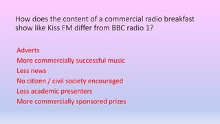 Radio 1 Breakfast show - Revision ym jh | PPTX