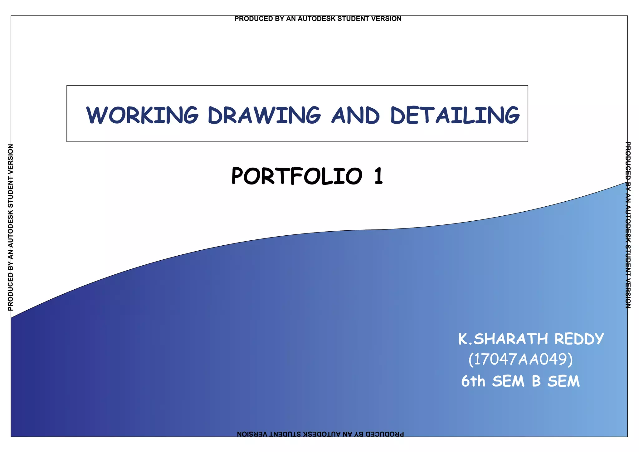 working drawing portfolio 1 | PDF