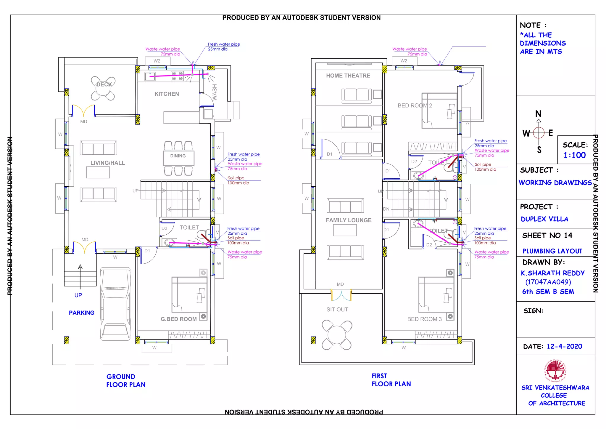 working drawing portfolio 1 | PDF