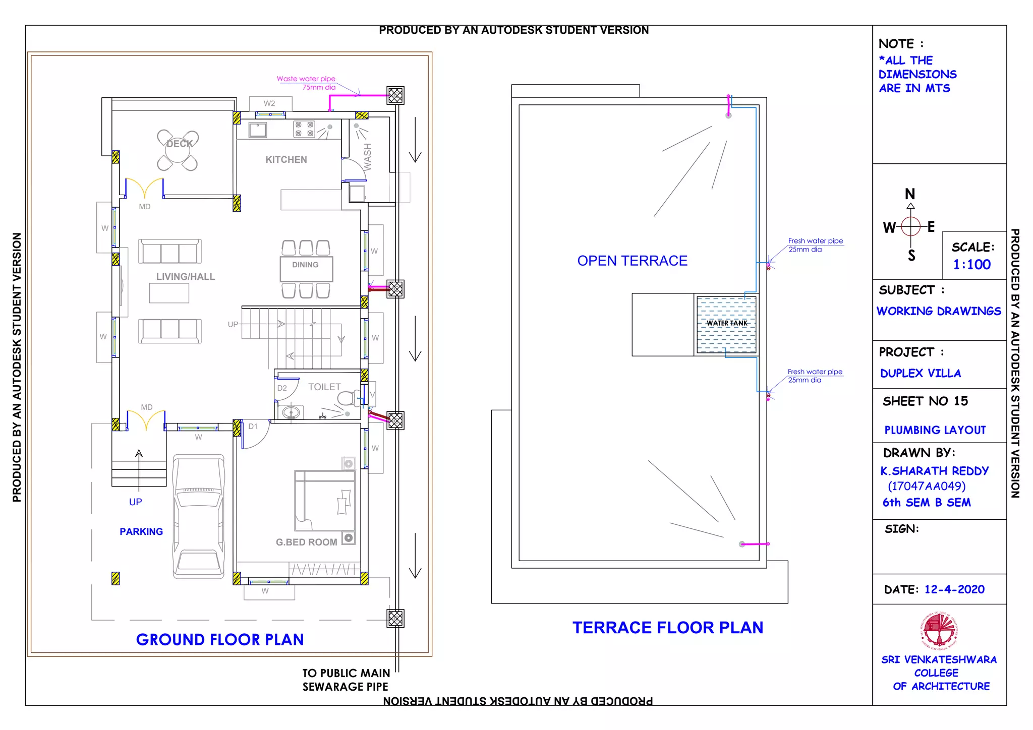 working drawing portfolio 1 | PDF
