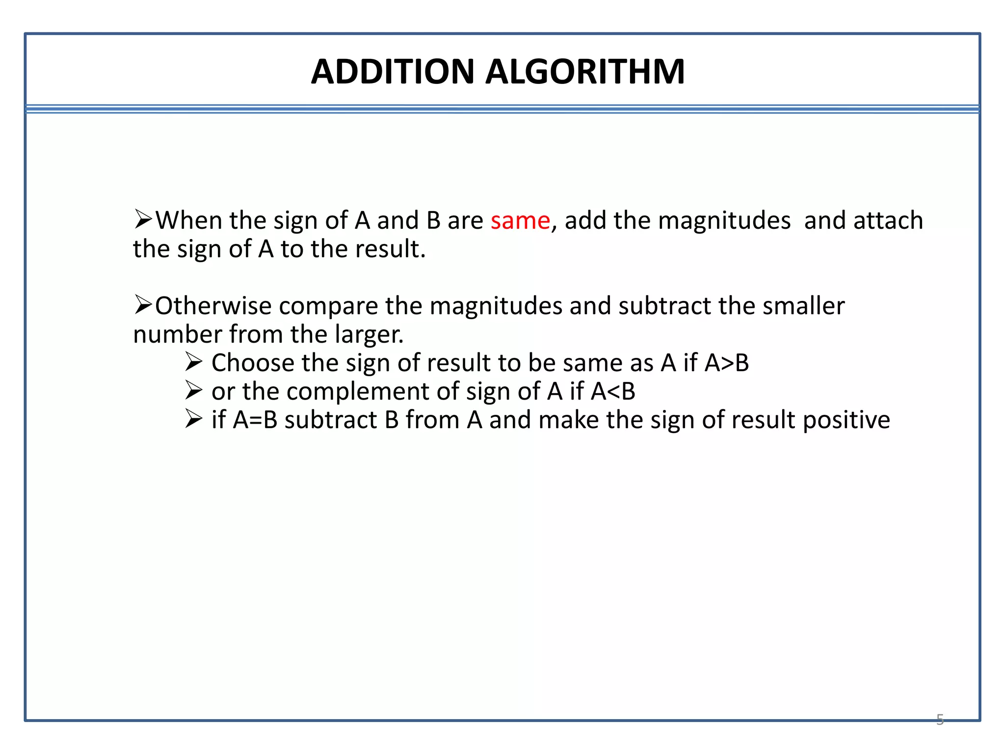 Signed Addition And Subtraction | PPTX