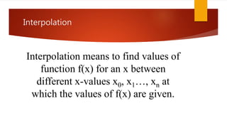 Interpolation | PPT