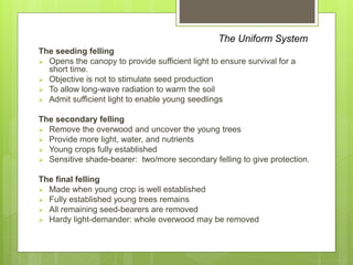 types of shelterwood system | PPTX