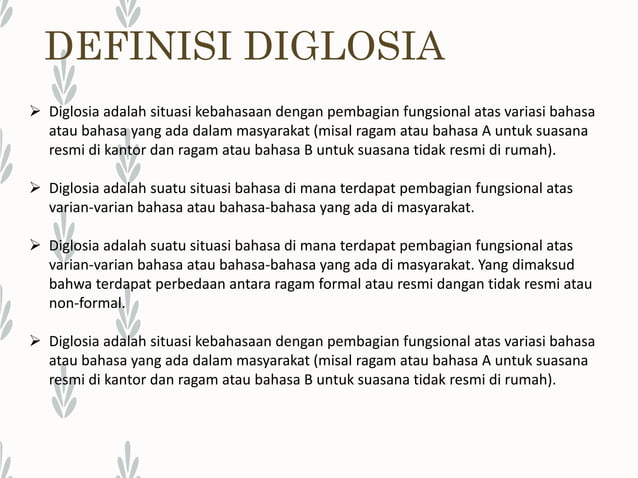 DIGLOSIA | PPTX
