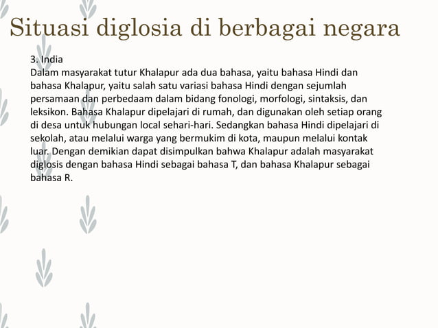 DIGLOSIA | PPTX