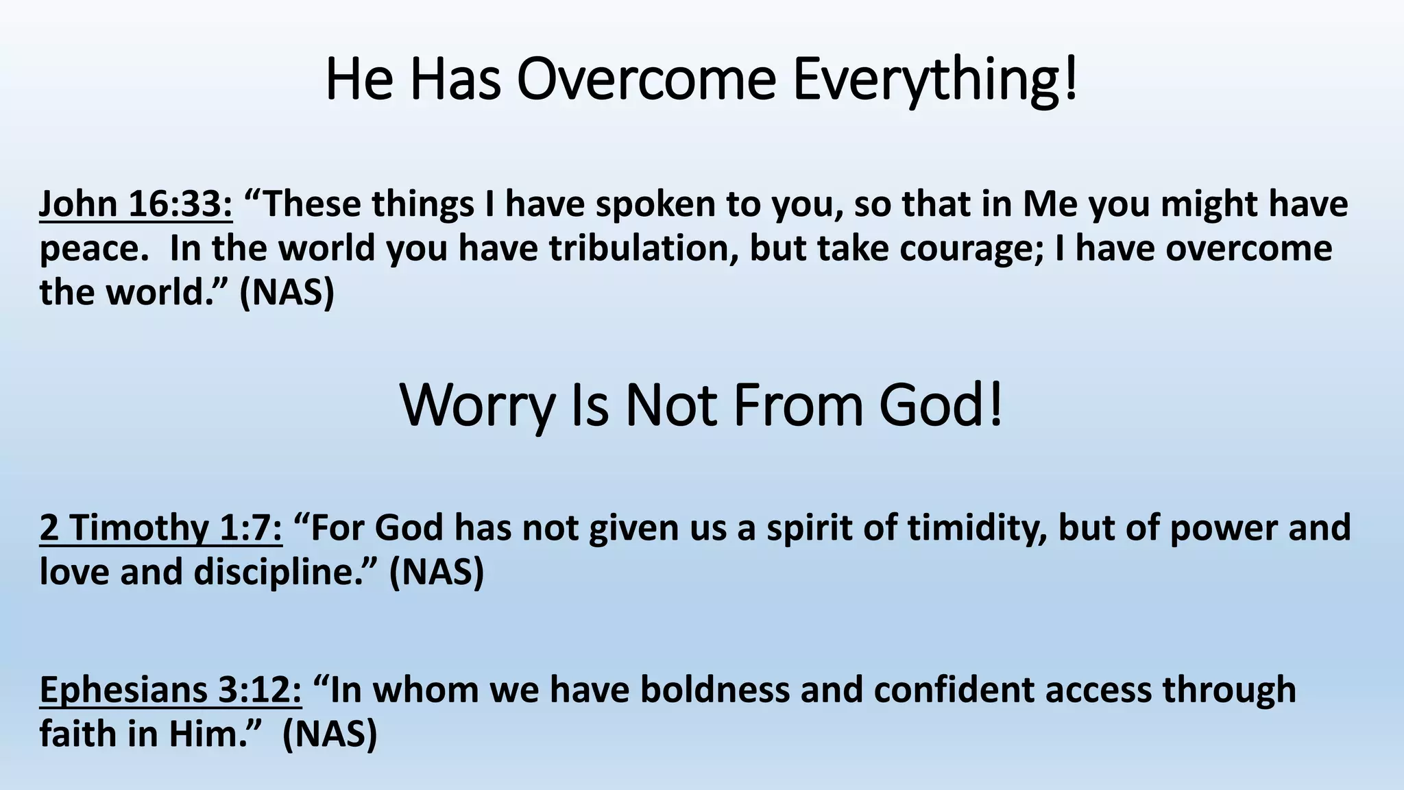 A Biblical Perspective On Worry And Anxiety | PPT