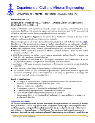 Postdoc Job requirments and benefical guidlines | PDF