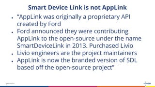 Smart Device Link Integration into Linux systems by Jeremiah Foster | PDF