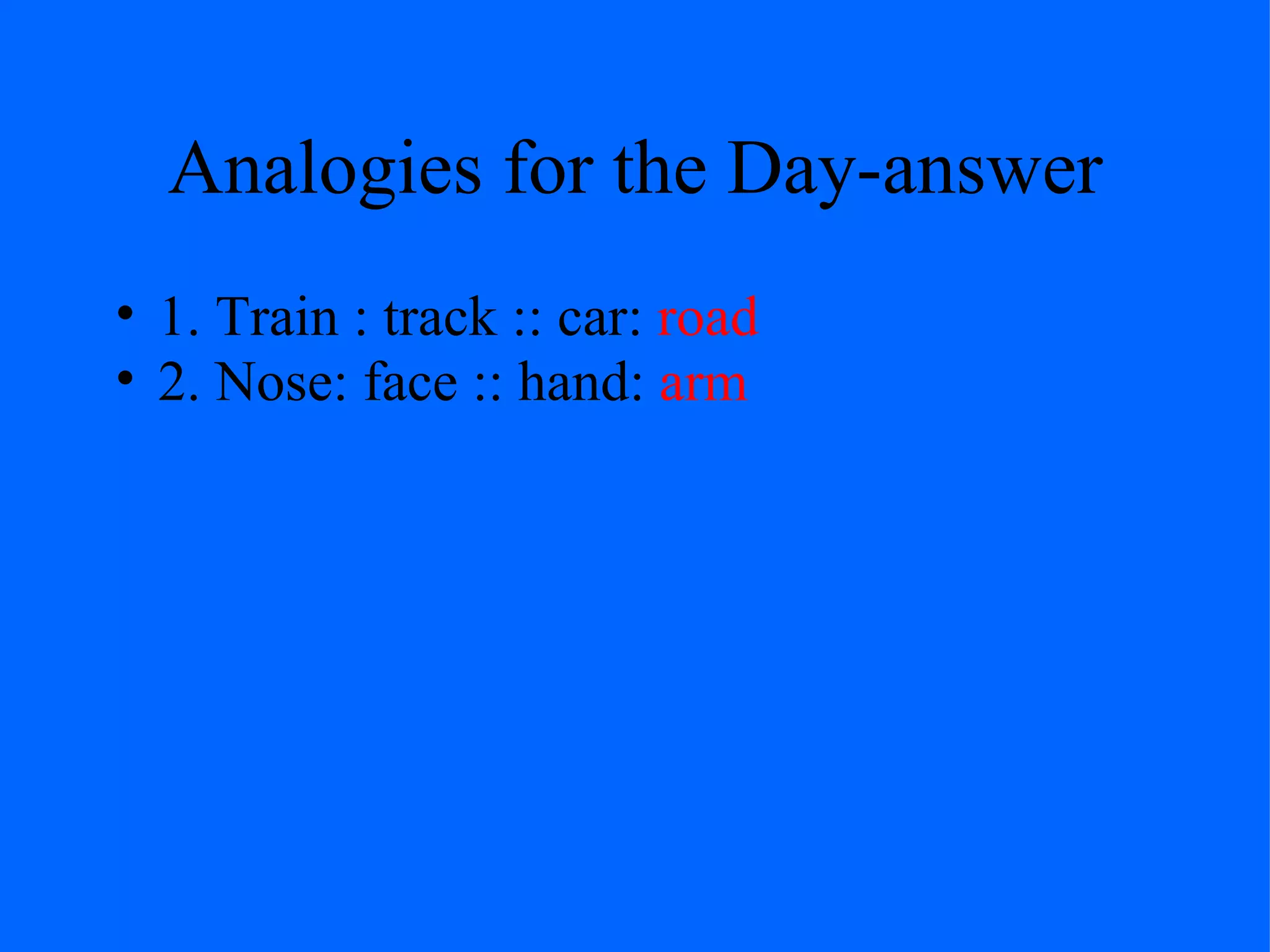 Analogies | PPT