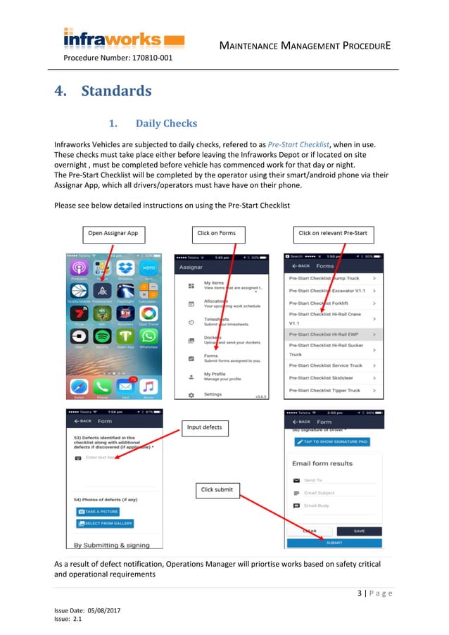 170810 001 maintenance management procedure v2.1 | PDF