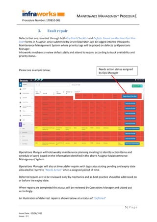 170810 001 maintenance management procedure v2.1 | PDF