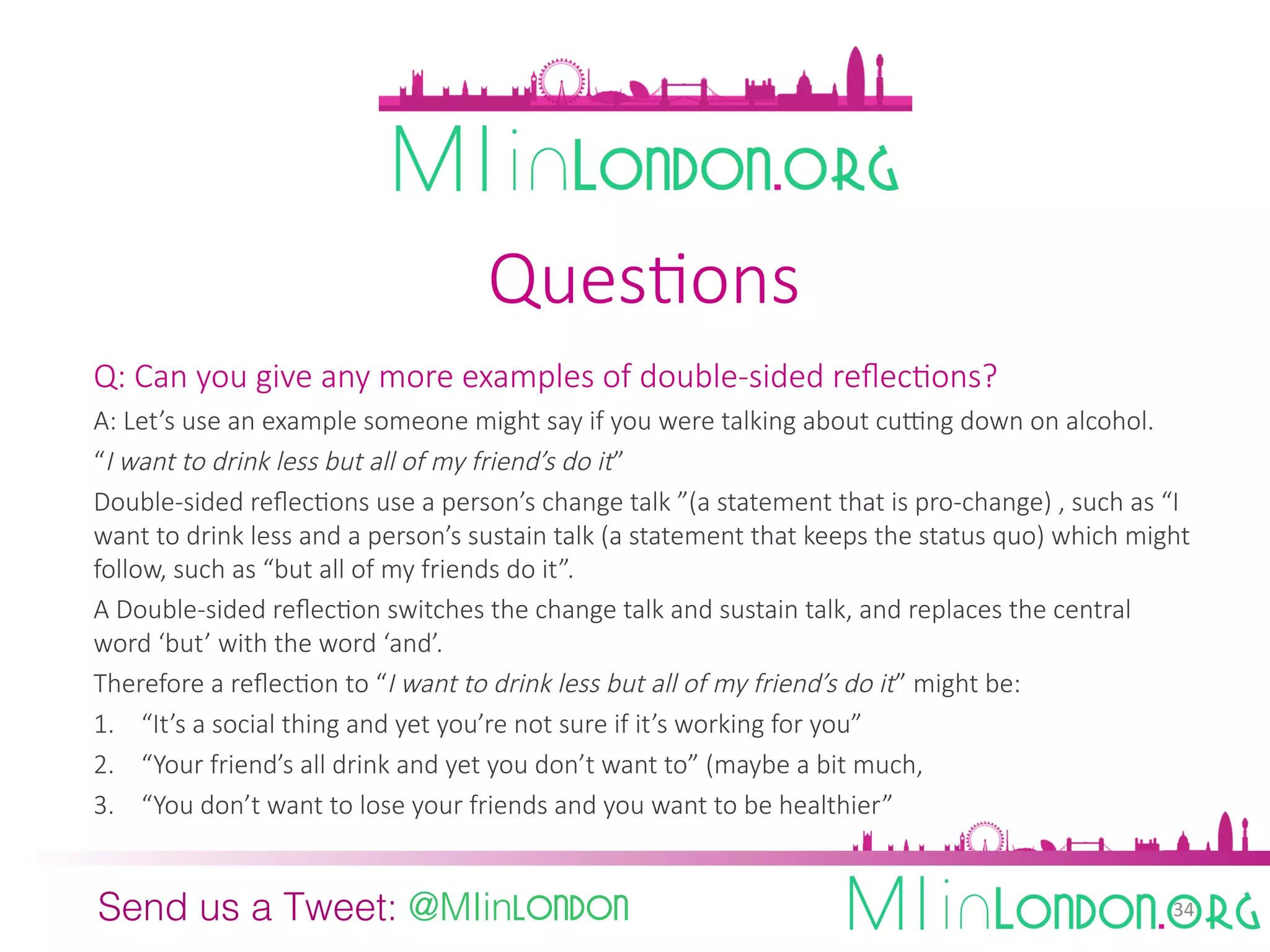Motivational Interviewing - REFLECTIONS | PDF
