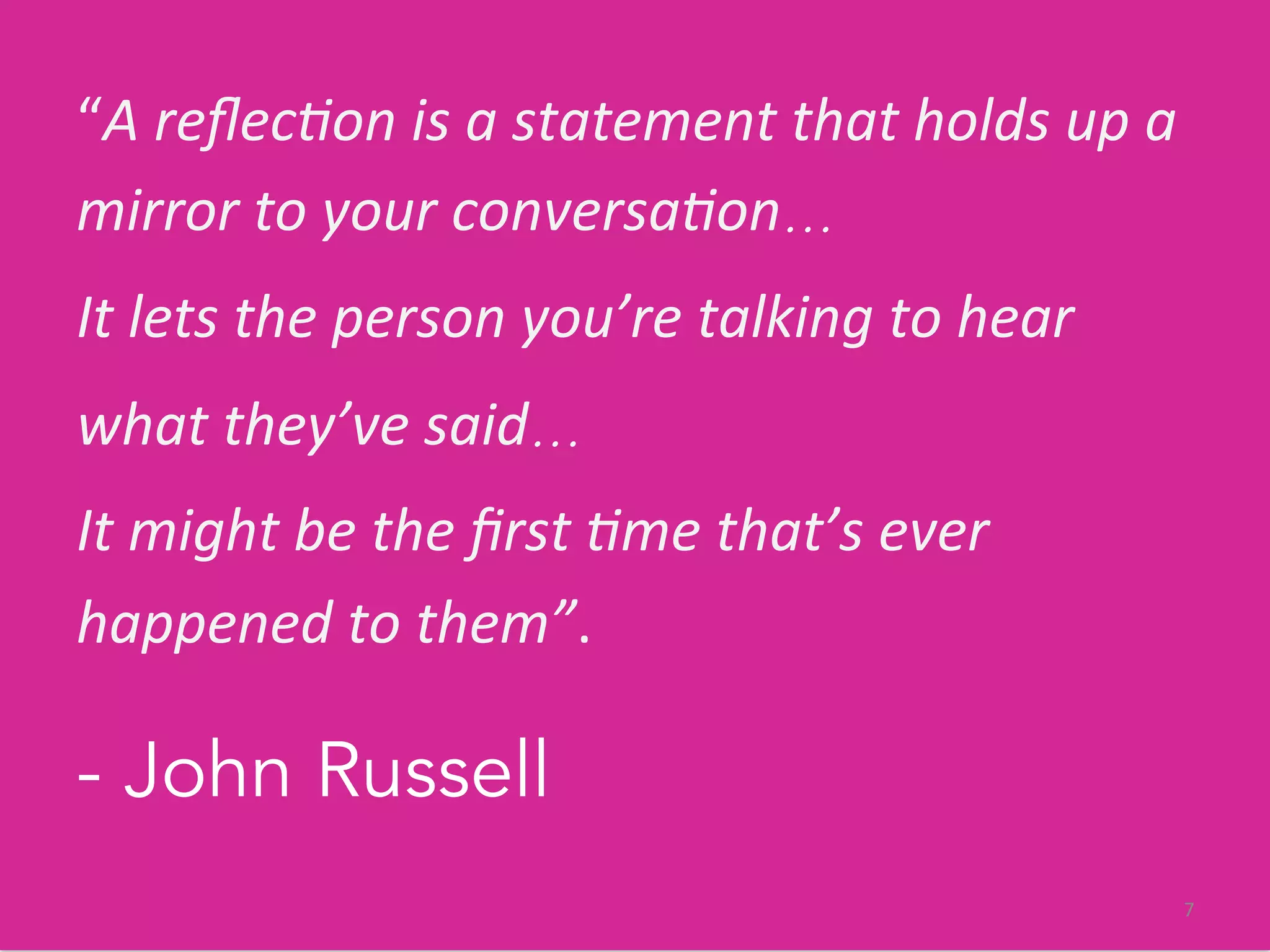 Motivational Interviewing - REFLECTIONS | PDF