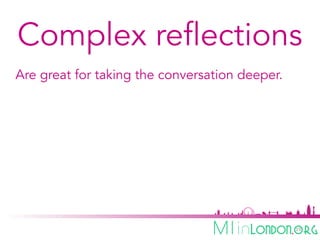 Motivational Interviewing - REFLECTIONS | PDF